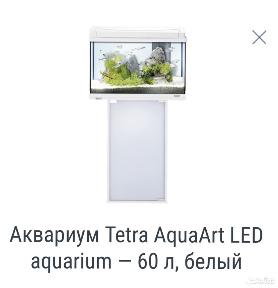 Аквариум Tetra 60л с тумбочкой и декором, новый