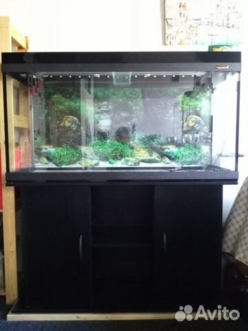 Почти новый аквариум 240 литров с тумбой