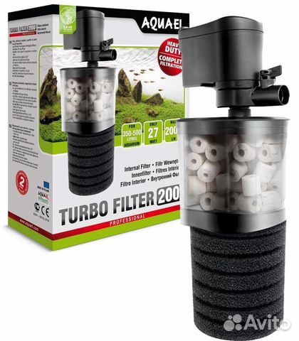 Фильтр для аквариума внутренний aquael turbo 2000