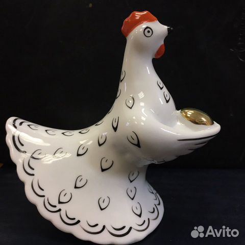 Курочка ряба статуэтка фарфоровая