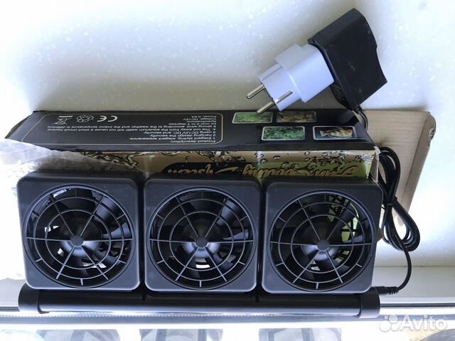Вентилятор (кулер) для аквариума тройной